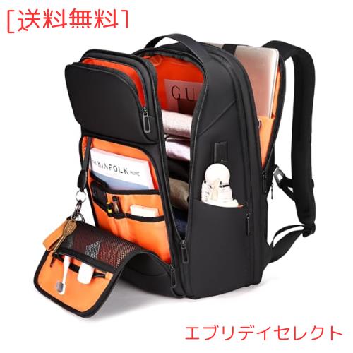 [FENRUIEN] リュック メンズ ビジネスリュック リュックサック 大容量 PCリュック 防水 17インチ ビジネスバッグ マチ拡張 USB充電ポート