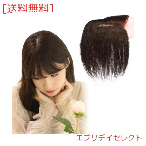 HIYE 部分ウィッグ 人毛100% 人工皮膚 総手植え 分け目自由 医療用 レディース 通気 超自然 ストレート ヘアピース 頭頂部カバー 増毛 薄