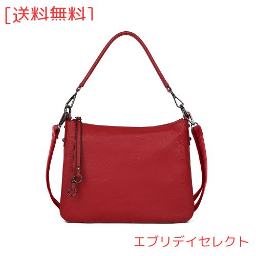 [MFFOR] ショルダーバッグ 本革 レディース 2way 斜め掛けバッグ ハンドバッグ 斜めがけ 肩がけ 手提げ ファスナーポケット付き 軽量 大