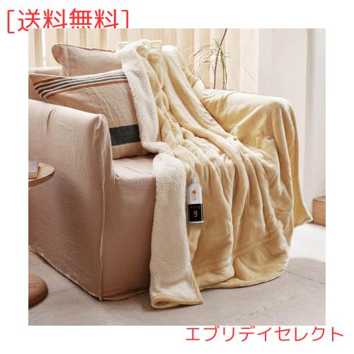 GOTCOZY 電気毛布 掛け敷き兼用 - 180×130cm フランネル電気ブランケット 6段階温度調整 10時間自動停止タイマー付 速暖 節電 丸洗い可