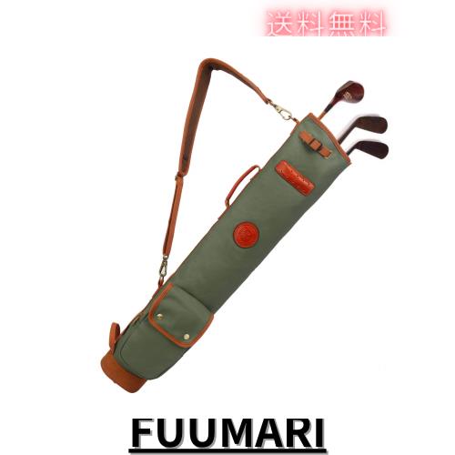 TOURBON ゴルフ クラブケース 練習用 軽量 フリースパッド入り ゴルフバッグ-グリーン