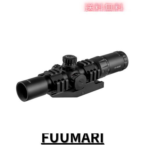 Scoking 3Colar RGB illuminated 1.5-4x30BE 可変倍率ライフルスコープ (ワンピースレールマウント付属)