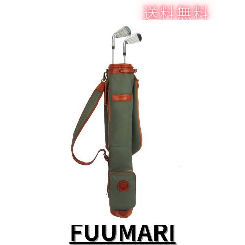 TOURBON ゴルフ クラブケース 軽量 フードカバー付き フリースパッド入り-グリーン