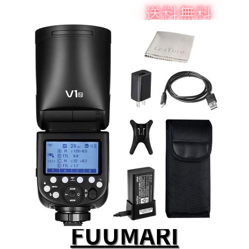Godox V1-N V1N フラッシュストロボ TTL ニコンNikon対応 76Ws 2.4Gワイヤレス ラウンドヘッド HSS1/8000s 日本語取扱説明書 [並行輸入品