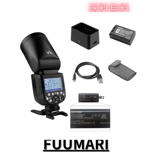 【Godox正規品＆技適マーク】Godox V1Nカメラ フラッシュ スピードライト TTLラウンドヘッドフラッシュ 2.4G 480秒フルパワーフラッシュ