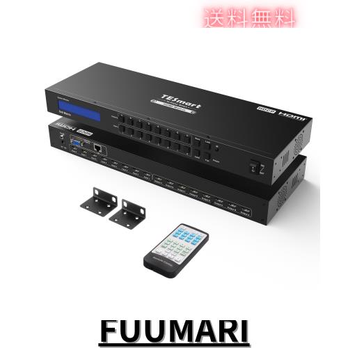 TESmart HDMI マトリックス 8入力8出力 8x8 切り替え器 分配器 4K@30Hz 8PC8ディスプレイ用 切替器 HDMI スプリッター EDID機能 シーンプ