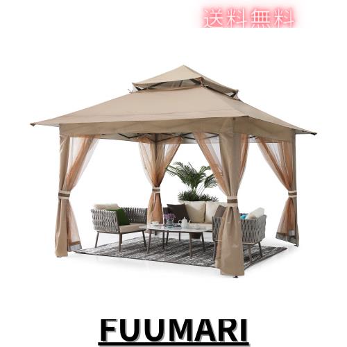 ABCCANOPY ワンタッチタープテント 3mx3m センターロック付き サイドシート4枚 メッシュスクリーン 蚊帳テント 虫除け対策 バグガード 大