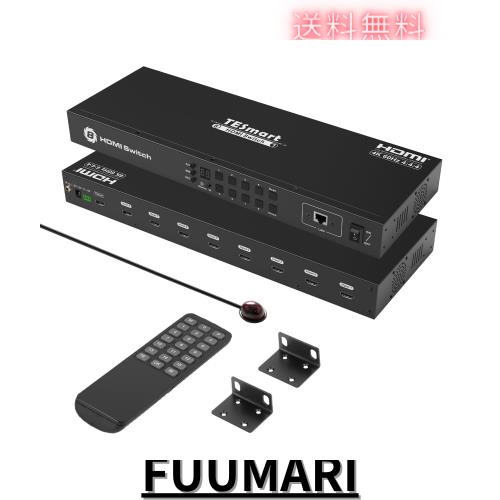 TESmart HDMI 切り替え器 8入力1出力 切替器 8ポート 4K@60Hz 8台パソコン1ディスプレイ用 セレクター HDMI スイッチ 音声分離器 EDID機