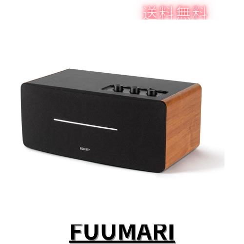 Edifier D12ブックシェルフスピーカー Bluetooth 5.0 小型木製統合デスクトップステレオ, 70Ｗ RMS,アンプ内蔵アクティブ - 2×4インチ・