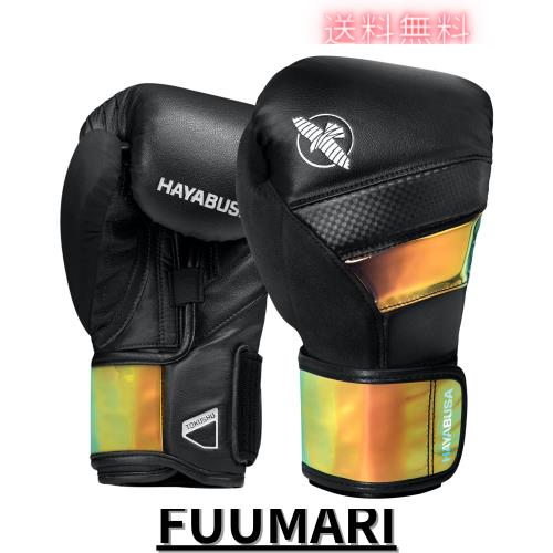 Hayabusa T3ボクシンググローブ（男女兼用） - ブラック/イリディセント, 12oz