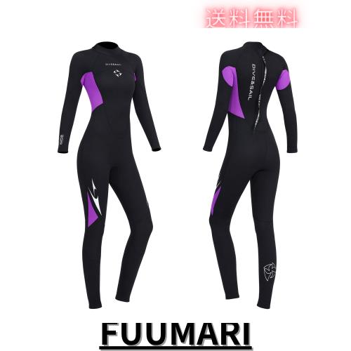 Owntop ウェットスーツ フルスーツ レディース 3mm ストレッチ ネオプレン素材 日焼け止め UVカット 保温 ワンピース ダイビング サーフ