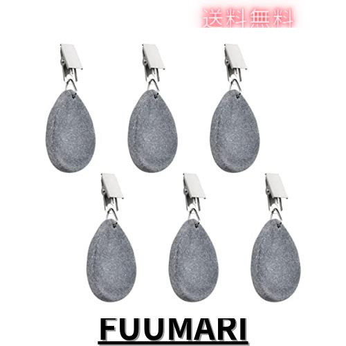 Moroborテーブルクロスウェイトクリップ、6個テーブルクロスウェイト0valシェイプストーンテーブルクロスウェイト屋外ピクニック用メタルの ...