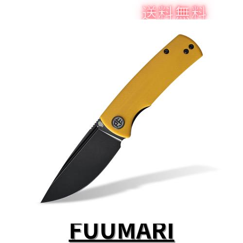 Petrified fish PFP01X 折りたたみナイフ2.99インチ14C28NサテンブレードスチールG 10ハンドルEDCアウトドアキャンプ用ポケット折りたた