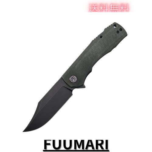 Petrified fish PFP03 Victor 折りたたみナイフ3.58インチK110サテンブレードスチールMicartaハンドルEDCアウトドアキャンプ用ポケット折