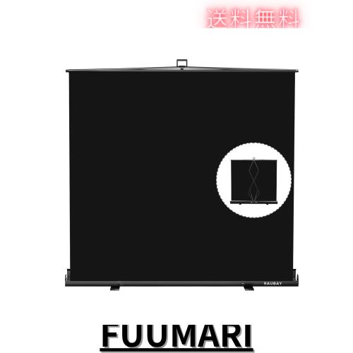 【より幅広い】RAUBAY 200x210センチメートルの大型折りたたみ可能な黒色幕布背景は、ポータブルで伸縮可能なパネルの写真背景で、スタン