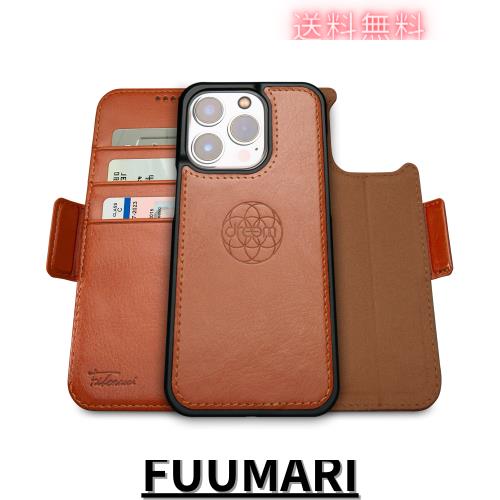 Dreem フィボナッチ（Fibonacci）2イン1 財布型ケース Apple iPhone 14 Pro用 - 高級ヴィーガンレザー製 マグネット着脱式 耐衝撃 携帯電