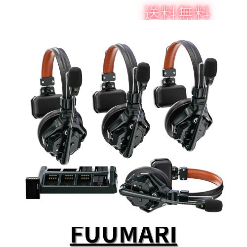 Hollyland Solidcom C1 Pro-4S ワイヤレス インカム 4台セット 全二重無線インターホン ヘッドセットシステム ENCノイズ キャンセリング