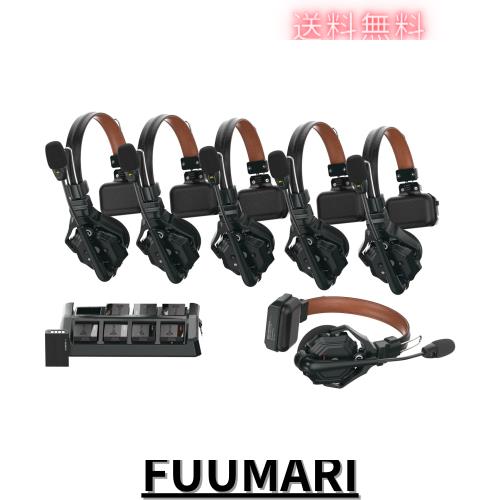 Hollyland Solidcom C1 Pro-6S ワイヤレス インカム 6台セット 全二重無線インターホン ヘッドセットシステム ENCノイズ キャンセリング