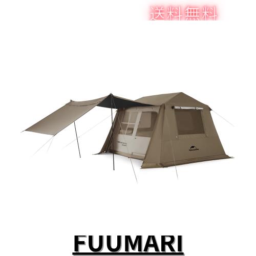 Naturehike 公式 ワンタッチ テント 大型 2〜6人用 ？ロッジ型 UPF50+ パークテント キャンプ 設営簡単 uvカット 自立式 2重層 耐水圧PU20
