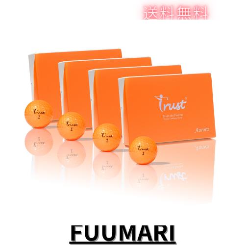 TrustトラストゴルフボールAurora(オーロラ) 被らない 目立つ 飛ぶ 曲がらない 止まるクリスタルウレタンカバー3ピースリアクティブコア(