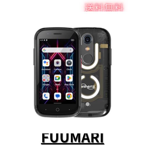 Unihertz Jelly Star 世界最小のAndroid 13スマートフォン 透明デザインとLEDライトNFC OTG (黒)