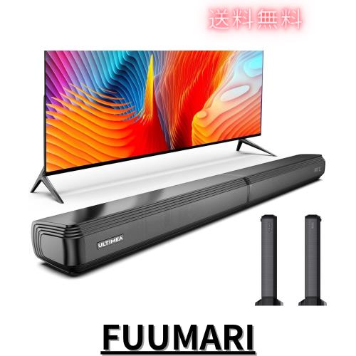 ULTIMEA 2.2CH サウンドバー テレビ用 ホームシアター APP制御 ピーク電力100W PC用 2-in-1 分割式 Bluetooth5.3 テレビサウンドバー 重