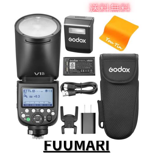 GODOX V1 pro V1pro-C TTL カメラフラッシュ Canon 用、Godox V1-C アップグレード、2.4G HSS 1/8000s リチウムイオン 76Ws 丸頭スピード