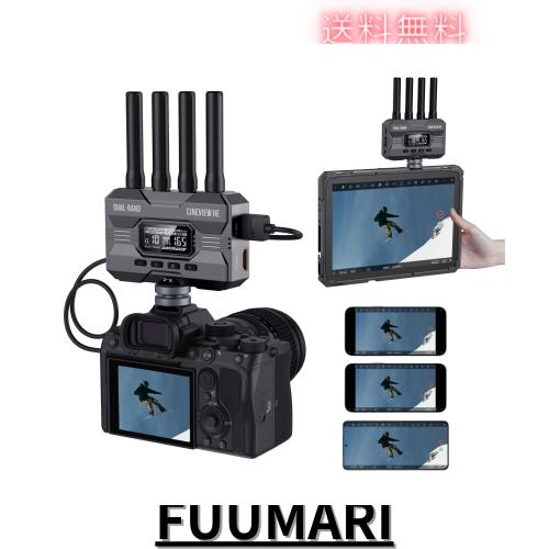 【Accsoon公式ストア】Accsoon CineView HE HDMI 映像伝送システム送信機受信機セット、2.4GHz+5GHzデュアルバンド伝送、UVC出力、ライブ