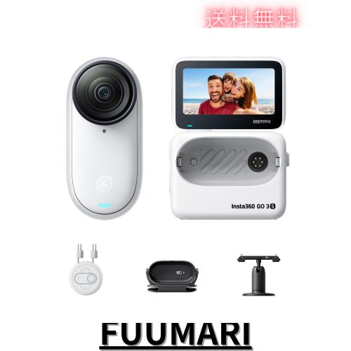 Insta360 GO 3S - 4K小型ウェアラブルVlogビデオカメラ、ハンズフリーPOV、どこでもマウント、手ブレ補正、バッテリー寿命140分、10m防水
