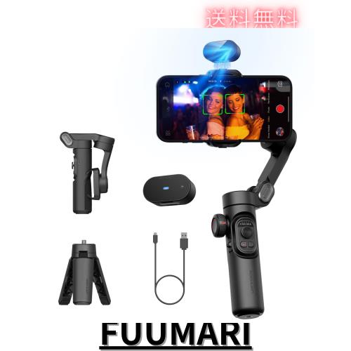 AOCHUAN iPhone ジンバル、AI トラッキング センサー付きスマートフォン用 3 軸ジンバル スタビライザー、iPhone/Android 用フォーカス