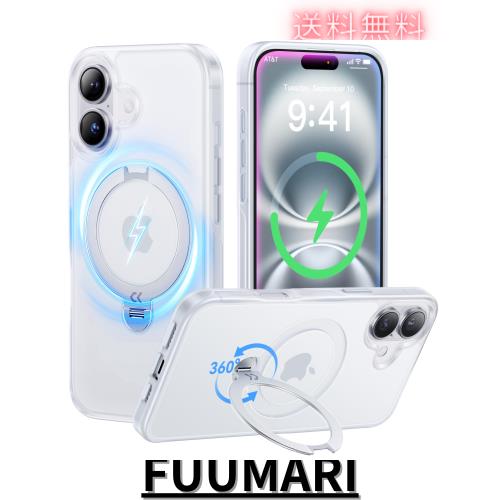 【2025最高傑作＆定点360度回転】CASEKOO iPhone 16 用 ケース 米軍MIL規格 耐衝撃 MagSafe対応 高耐久性【横縦両立・角度自由調整】 最大