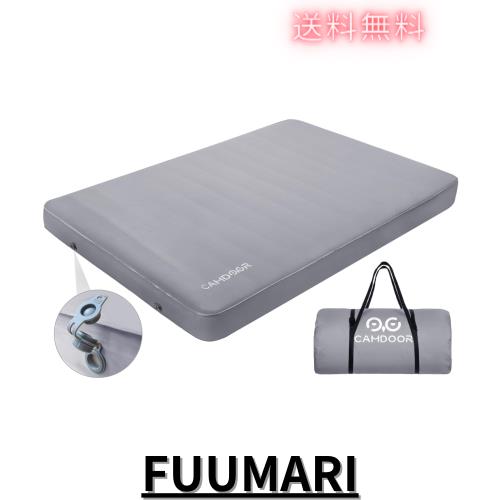 CAMDOOR キャンプ マット エアーマット ダブル 厚手 10cm 【90秒自動膨張･ソフトな手触り】インフレーターマット 自動膨張 キャンパー 車