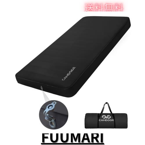 CAMDOOR キャンプ マット エアーマット 厚手 10cm 【30秒自動膨張･ソフトな手触り】インフレーターマット 自動膨張 キャンパー 車中泊 キ