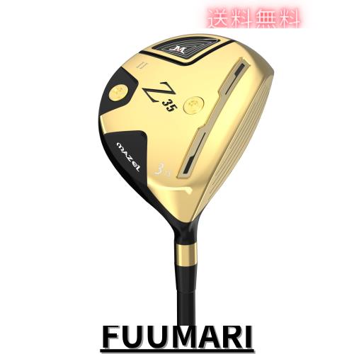 MAZEL(マゼル) ゴルフクラブ フェアウェイウッド メンズ 右利き用 カーボンシャフト 番手:W#3,5 (カーボン（ゴールド II）, 番手:#3 フレ