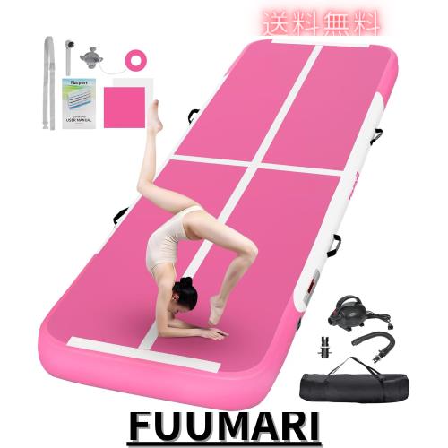 Fbsport 2/3/4/5/6M エアトラック 体操 マット エアーマット 折り畳み可能 インフレータブル 電動エアーポンプ付き 自宅用 トレーニング