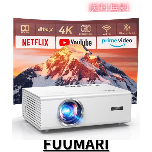 Netflix公式ライセンス・Dolbyサウンド搭載 iSinbox 4Kデコードプロジェクター 1000Ansi AIオートフォーカス＆6D自動台形補正 アプリ内蔵