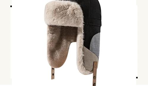 [Croogo] パイロットキャップ ロシアキャップ あったか 飛行帽 コサック帽 耳あて付き ファーライニング 帽子 真冬 メンズ ...