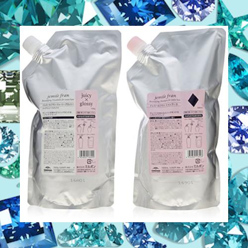 ミルボン ジェミールフラン シャンプー ダイヤ D 1000ml + トリートメント ジューシーグロッシー 1000g 詰替用セット