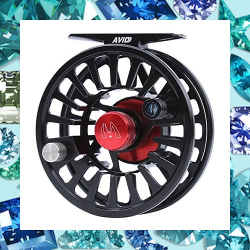 M MAXIMUMCATCH MaxcatchフライリールMidアーバ CNC加工アルミ製左右手交換可能サイズ(3/4 5/6 7/8wt) (ブラック, 1/3 wt)