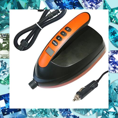 WOWSEA SUP用 電動エアーポンプ 12V給電 16psiまで 電動空気入れ 自動停止機能搭載