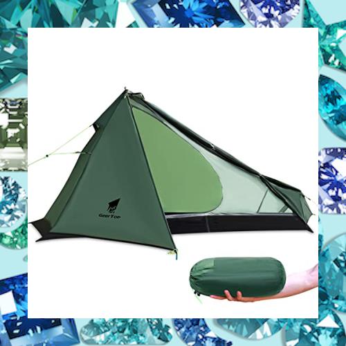 GEERTOP テント 1人用 ソロテント ワンポールテント 900g コンパクト 設営簡単 登山 5000mm防水 ツーリング バックパッキング ハイキング