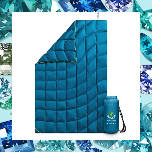 4Monster ダウン ブランケット マルチブランケット 防寒 アウトドア キャンプ 旅行 軽量 防水 防風 コンパクト ひざ掛け 肩掛け 掛け布団