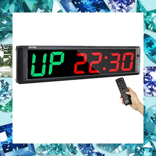 Jhering スポーツタイマー 得点板 トレーニング タイマー ストップウォッチ 多機能 インターバル ジム フィットネス 教室 自宅 Led 壁掛