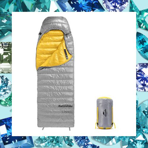 Naturehike 寝袋 高級ダウン シュラフ アウトドア キャンプ コンパクト 超軽量 冬用 1人用 750FP 封筒型 4シーズン 防水 保温 防寒 防災