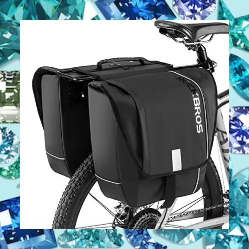 ROCKBROS(ロックブロス)パニアバッグ 自転車 リアバッグ 防水 大容量 左右一体型 ペア30L サイドバッグ 取り付け簡単 反射付き サイクリ
