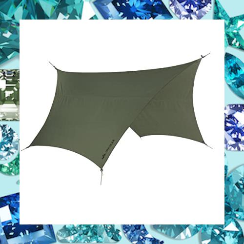 Unigear ヘキサタープ tcタープ ポリコットン 5m延長ベルト付き 3.2ｍｘ2.9ｍ テントとの取り組み可能 焚き火 タープ 遮光 遮熱 難燃 軽