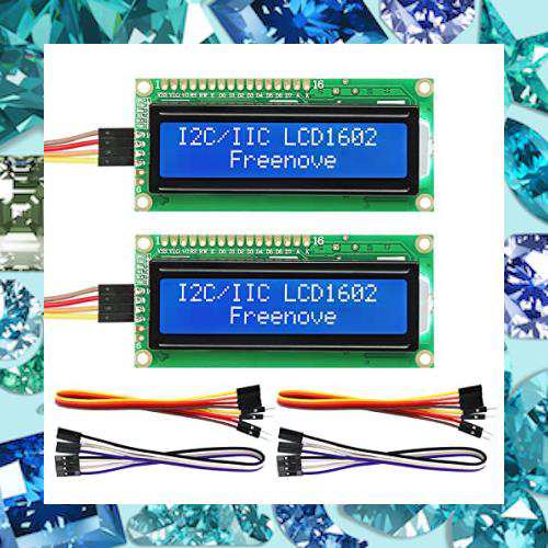 Freenove I2c Lcd 1602モジュール(2パック)、新しいタイプiic Twiシリアル16x2ディスプレイ、arduino Raspberry Pi Pico Esp32
