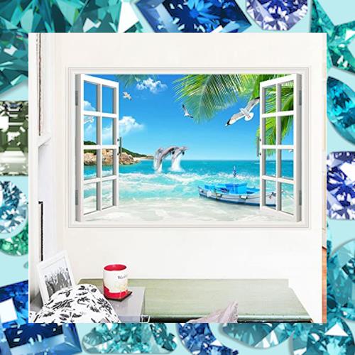 Condessacity ウォールステッカー 偽窓 海の生き物 壁紙シール ハワイ ビーチ 風景画 ウォールすてっかー 防水 お風呂ポスター 海の中 壁の通販はau PAY マーケット ...