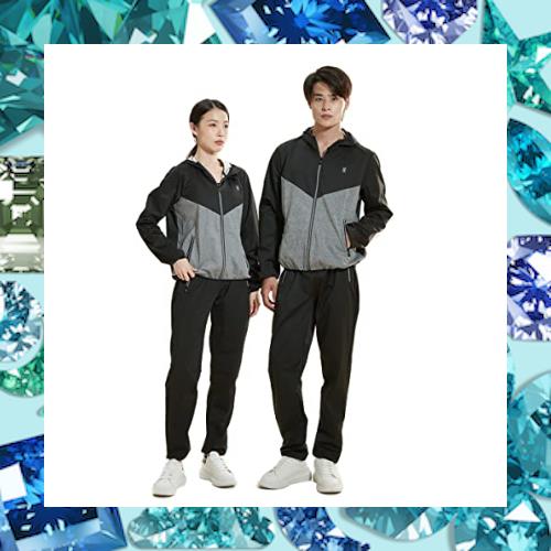 [ＰＡＦＨＬ] サウナスーツ フルジップ メンズ レディース 大量発汗 洗濯可 上下セット ダイエット 減量用 ランニングウエア スポーツウ