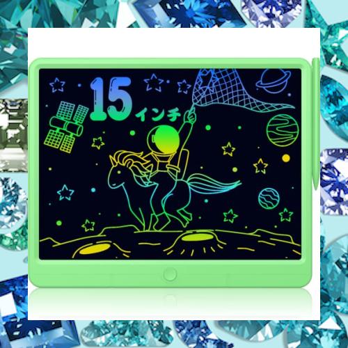 TUGAU 電子メモパッド 15インチ お絵描きボード 大画面デジタルメモ 高輝度 ロック機能搭載 書いて消せるボード お絵かきボード ペン ...
